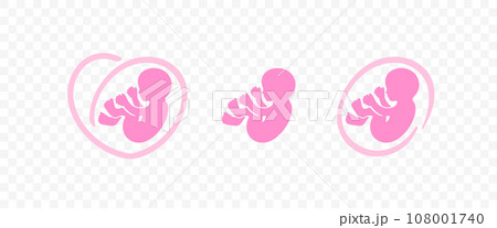 Birth, pregnancy, baby in belly, embryo and...のイラスト素材 [108001740] - PIXTA