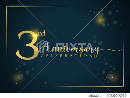 3rd year anniversary celebration. Anniversary...のイラスト素材 [108009249] - PIXTA
