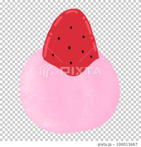 Strawberry Daifuku Cartoon illustrationのイラスト素材 [108013667] - PIXTA