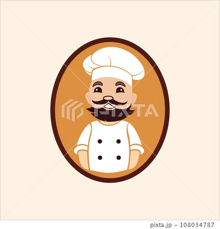 A Cartoon uncle Chef A Smiling vector of a Chef...のイラスト素材 [108034787 ...