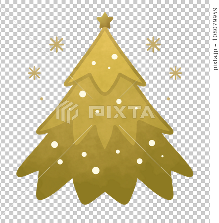 Gold glitter mini Christmas tree - Stock Illustration [108079959] - PIXTA