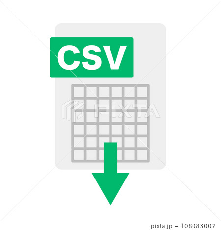 CSVファイルのダウンロードアイコン。ベクター。のイラスト素材 [108083007] - PIXTA