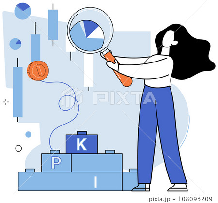 Key metrics. Vector illustration. Data-driven...のイラスト素材 [108093209] - PIXTA