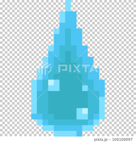 Pixel art water drop icon 2のイラスト素材 [108108097] - PIXTA