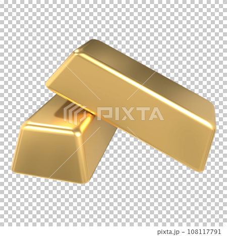 Gold bars. 3D realistic gold bar. Financial...のイラスト素材 [108117791] - PIXTA