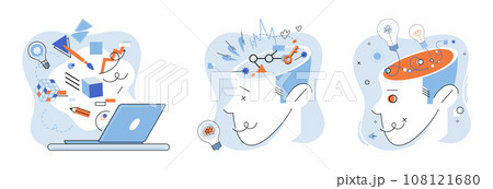 Abstract thinking. Vector illustration....のイラスト素材 [108121680] - PIXTA