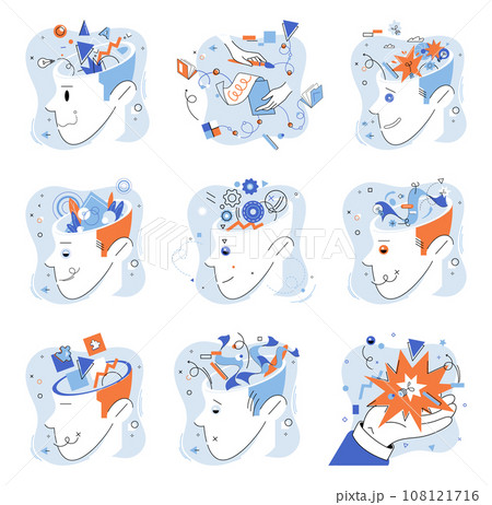 Abstract thinking. Vector illustration....のイラスト素材 [108121716] - PIXTA