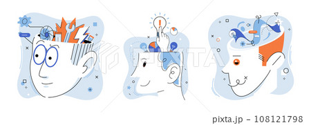 Abstract thinking. Vector illustration. The...のイラスト素材 [108121798] - PIXTA