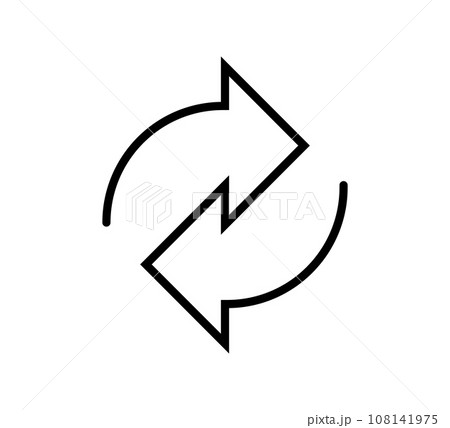 Transfer arrow icon. Double reverse symbol....のイラスト素材 [108141975] - PIXTA