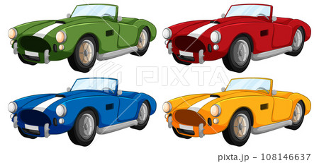 Four Vintage Convertible Carsのイラスト素材 [108146637] - PIXTA