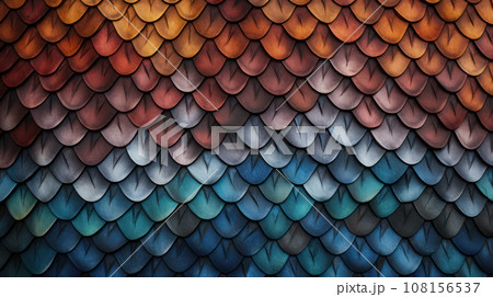 Blue, brown dragon scales texture background...のイラスト素材 [108156537] - PIXTA