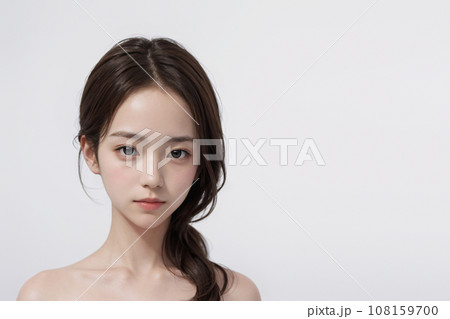 AIで生成した美しい女性と滑らかな背景のイラスト素材 [108159700] - PIXTA