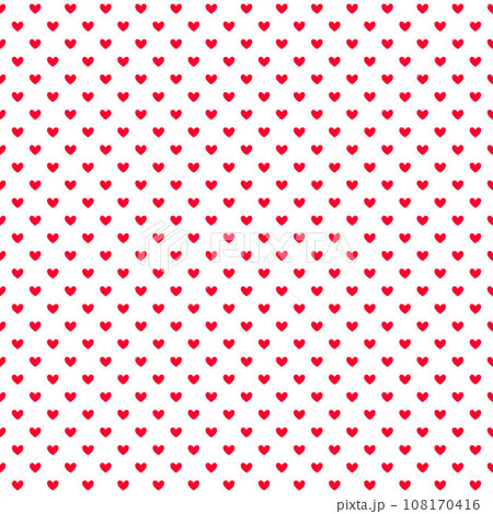 Red hearts seamless pattern. Valentines polka...のイラスト素材 [108170416] - PIXTA