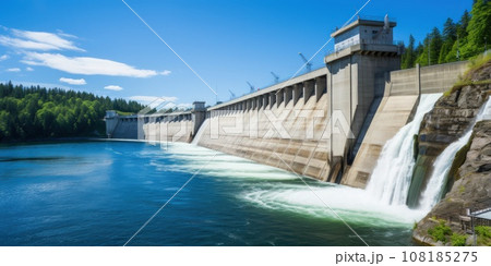 A stable source of energy is hydroelectric power.のイラスト素材 [108185275 ...