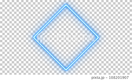 Diamond-shaped neon frame transparent material - Stock Illustration ...