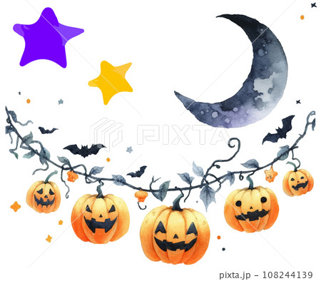 Crescent Moon Halloween Clip Art Halloween Crescent Stock