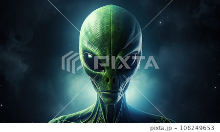 Portrait of an alien concept, a foreigner,...のイラスト素材 [108249653] - PIXTA