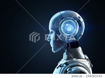 Ai robot think or computeのイラスト素材 [108263343] - PIXTA