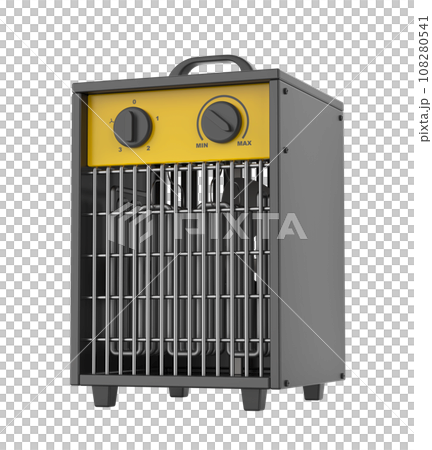 Black industrial electric fan heater - Stock Illustration [108280541 ...