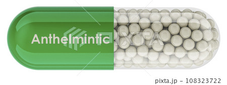 Anthelmintic Drug, capsule with anthelmintics....のイラスト素材 [108323722 ...