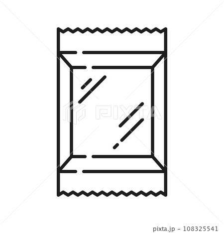 White blank foil food doy pack isolated pouch...のイラスト素材 [108325541] - PIXTA
