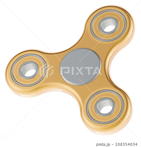 Golden fidget spinner, 3D renderingのイラスト素材 [108354034] - PIXTA