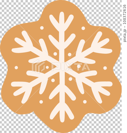 Christmas Gingerbread Snowflake - Stock Illustration [108372616] - PIXTA
