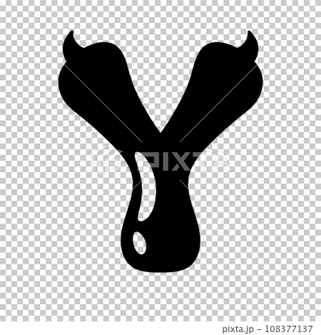 letters devil horn Devil font demon evil...のイラスト素材 [108377137] - PIXTA