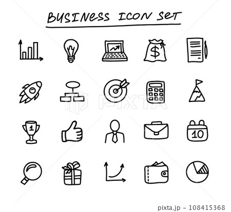 Business outline vector icons set for...のイラスト素材 [108415368] - PIXTA