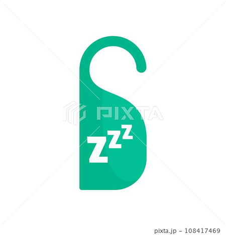 Sleep hanger tag icon. Flat illustration of...のイラスト素材 [108417469] - PIXTA