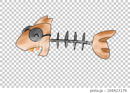 cute fish bones - Stock Illustration [108423176] - PIXTA