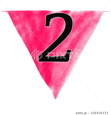 decorative triangle flags with numberのイラスト素材 [108426333] - PIXTA