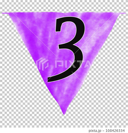 decorative triangle flags with number - Stock Illustration [108426334 ...