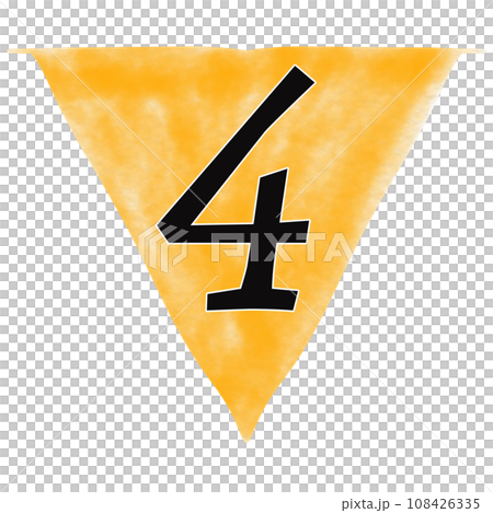 decorative triangle flags with number - Stock Illustration [108426335 ...