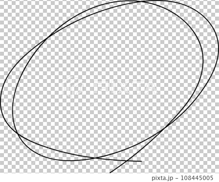 simple hand drawn circle - Stock Illustration [108445005] - PIXTA