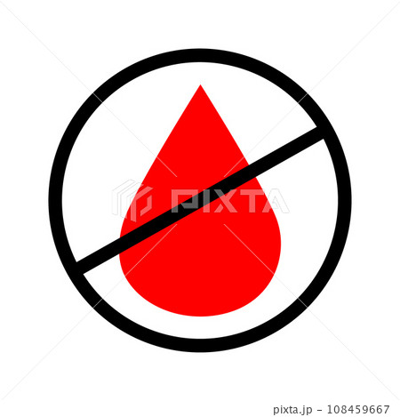 A label depicting the refusal of blood...のイラスト素材 [108459667] - PIXTA