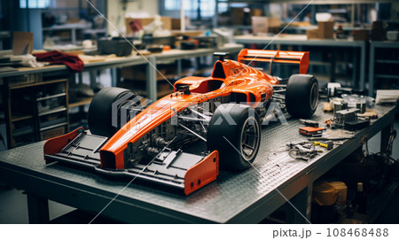 Formula 1 assembly plant. Formula 1...のイラスト素材 [108468488] - PIXTA