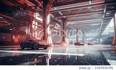 Formula 1 assembly plant. Formula 1...のイラスト素材 [108468496] - PIXTA