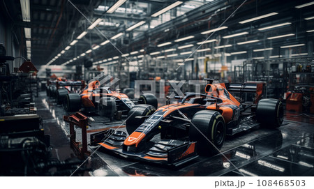 Formula 1 assembly plant. Formula 1...のイラスト素材 [108468503] - PIXTA