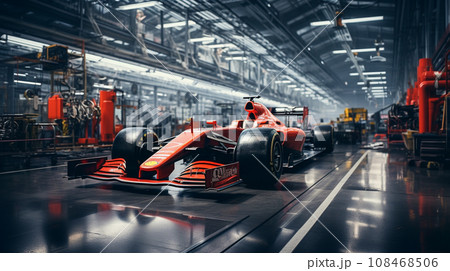 Formula 1 assembly plant. Formula 1...のイラスト素材 [108468506] - PIXTA