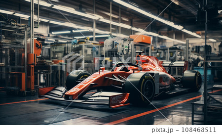 Formula 1 assembly plant. Formula 1...のイラスト素材 [108468511] - PIXTA