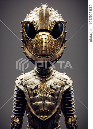 Intruder from the stars. The menacing stare of...のイラスト素材 [108505639 ...