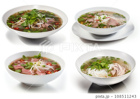 Pho Bo Soup, Traditional Vietnamese Meat Broth...のイラスト素材 [108511243 ...