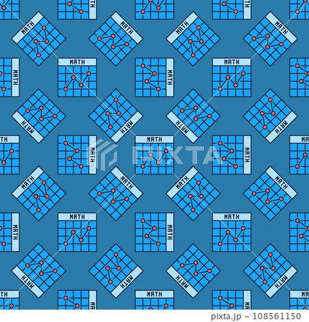 Mathematics Graph vector concept blue seamless...のイラスト素材 [108561150 ...