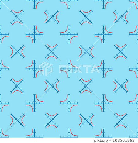 Mathematics Graph vector concept blue seamless...のイラスト素材 [108561965 ...