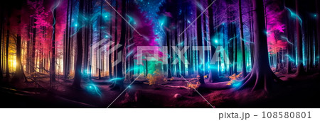 sentient forest where the trees communicate...のイラスト素材 [108580801] - PIXTA