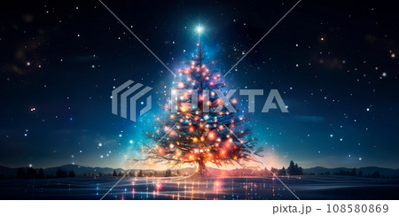 Celestial Christmas Tree ,Christmas tree made...のイラスト素材 [108580869] - PIXTA