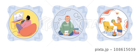 Boundary vector illustration. Balancing...のイラスト素材 [108615039] - PIXTA