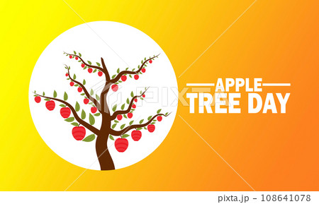 Apple Tree Day Vector illustrationのイラスト素材 [108641078] - PIXTA