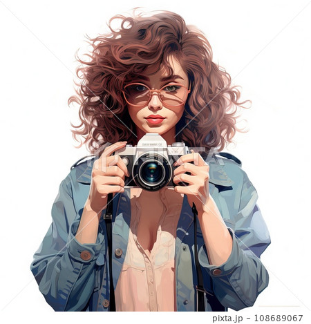 Photographer flat color, Canon EOS 5D Mark IV...のイラスト素材 [108689067] - PIXTA